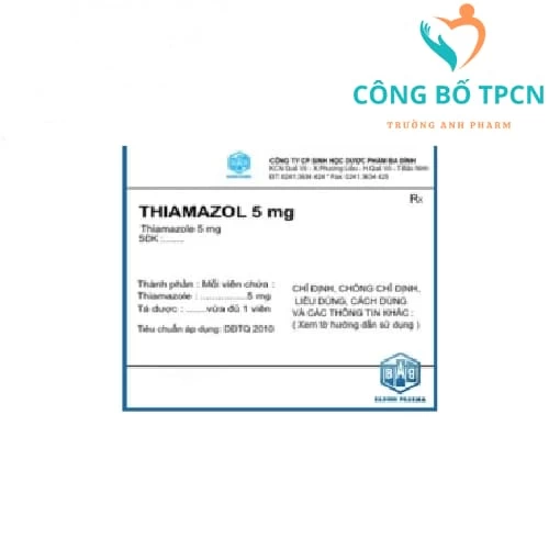 Thiamazol 5mg BaDinh - Thuốc điều trị triệu chứng nhiễm độc giáp